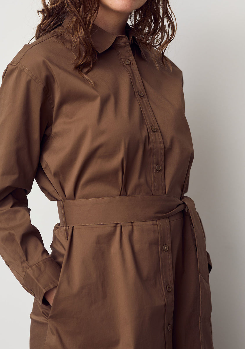Sigga Shirt Dress - Cafe Latte – isay.dk